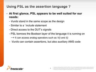 Re Usable Continuous Time Analog Sva Assertions Slides PPT
