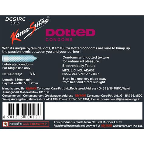 Kamasutra Dotted Condoms Count Price Uses Side Effects