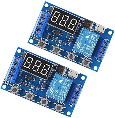 Amazon Pack DC V Timer Relay Programmable Delay Relay Module Cycle Timer With LED