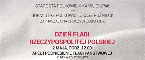 Zaproszenie na uroczyste obchody Dnia Flagi RP oraz Święto Konstytucji