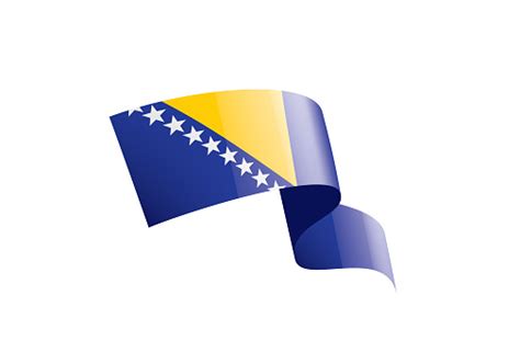 보스니아 헤르체고비나 국기 흰색 바탕에 벡터 일러스트 레이 션 국기에 대한 스톡 벡터 아트 및 기타 이미지 국기 벡터
