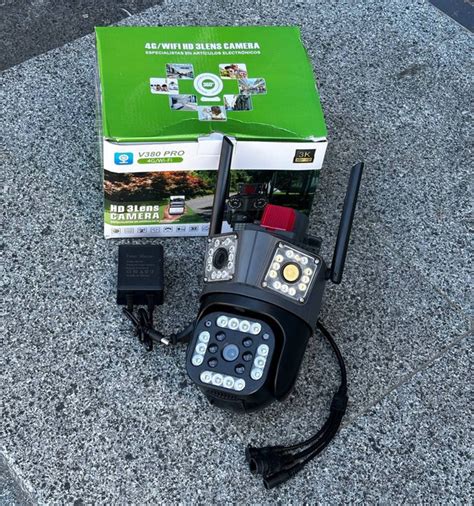 Уличная Поворотная камера видеонаблюдения с тройной камерой 12MP HD ...