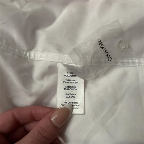 Calvin Klein White Button Up Shirt Condition Never Depop