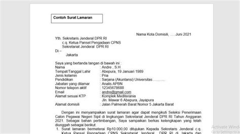 5 Contoh Surat Lamaran Untuk Mendaftar Pppk Guru 2023 Halaman 3
