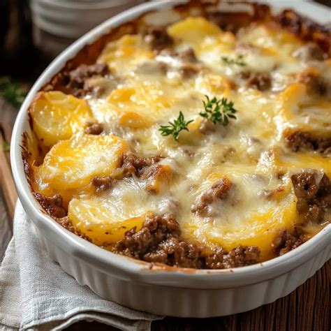 Cheesy Hamburger Potato Casserole A Comfort Food Delight Foodnfoodie