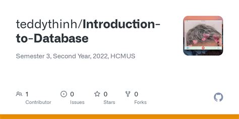 Github Teddythinh Introduction To Database Semester Second Year Hcmus