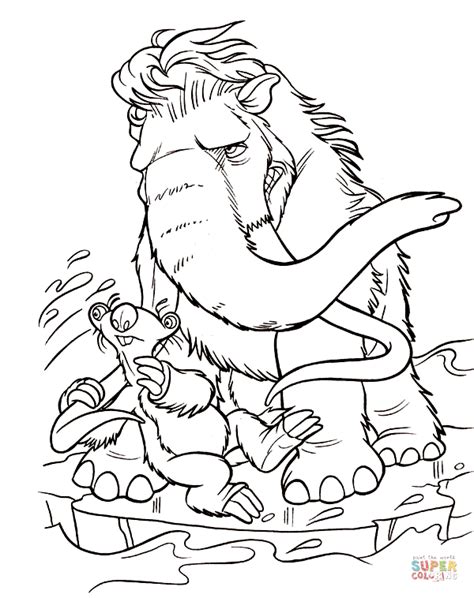 Ausmalbild Manni Und Sid Auf Dem Eis Ausmalbilder Kostenlos Zum Ausdrucken