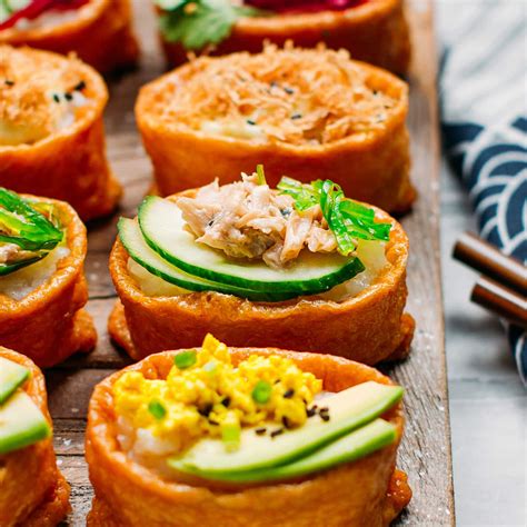 Vegan Inari Sushi Full Of Plants
