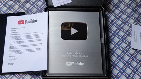 Especial De 100 Mil Inscritos No YouTube Placa De 100k YouTube