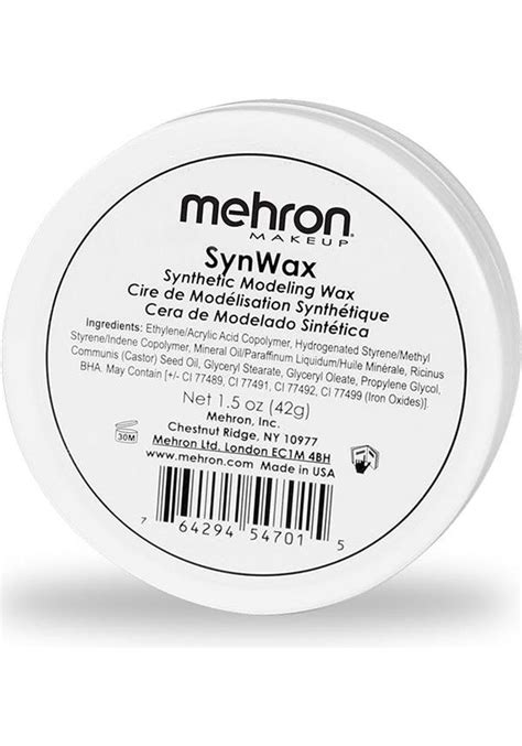 Mehron Makeup Synwax Synthetic Modeling Wax 42g Buy Online Australia