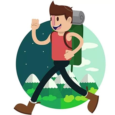 健步走头像 健步走卡通 大山谷图库