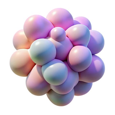 Extraordinary Ethereal Art Deco A Cluster Of Amorphous Blob Like Shapes In A Pastel Color