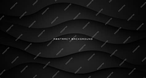 premium vector 3d black geometric abstract background overlap layer