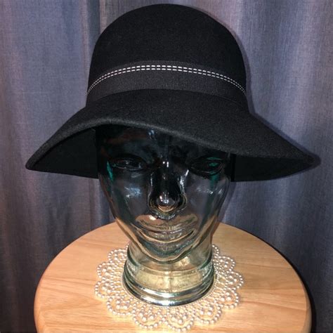 Amanda Smith Accessories Amanda Smith Wide Brim Wool Cloche W Bow Embellishment Poshmark