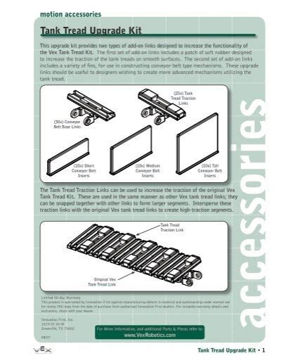 Tank Tread Upgrade Kit Vex Robotics