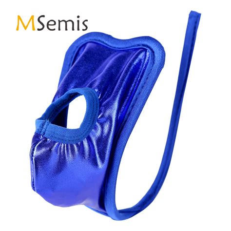 남성용 반짝이는 외모 끈 팬티 할로우 아웃 벌지 파우치 C 스트링 반짝이는 끈 팬티 란제리 브리프 속옷 Aliexpress