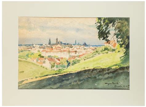 Tadeusz Nartowski Panorama Krakowa 1945 R
