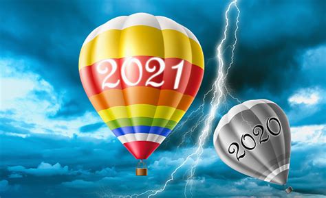 새해 컨셉의 열기구 추상적 배경입니다 3d 일러스트레이션 0명에 대한 스톡 사진 및 기타 이미지 0명 12월 2021년 Istock