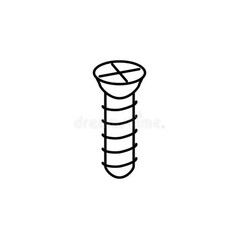 Bolt Metal Assembly Line Icon Vector Illustration Stock Vector