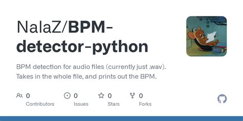 GitHub NalaZ BPM Detector Python BPM Detection For Audio Files Currently Just Wav Takes
