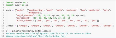 Solved 1 Import Pandas As Pd 2 Import Numpy As Np 3 4 Data