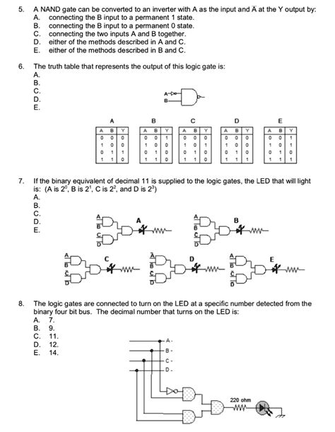 Solved A Nand Gate Can Be Converted To An Inverter With A As The Input And A At The Y Output By