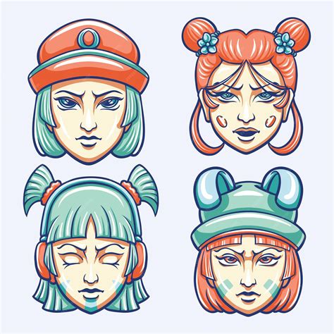 Premium Vector Cute Girl Vector Asset Art