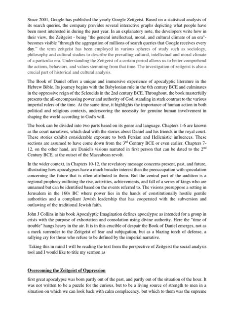 Daniel 12 Sermon Pdf Book Of Daniel Apocalypse