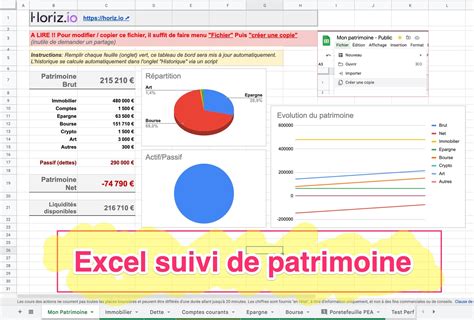 Excel de suivi de patrimoine Général Communauté Horiz io
