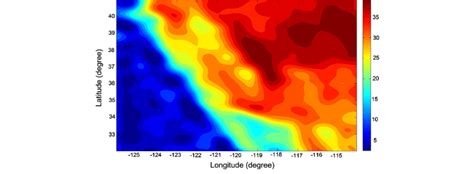 Moho Depth Variations Of The Test Area Values Are Given In Km