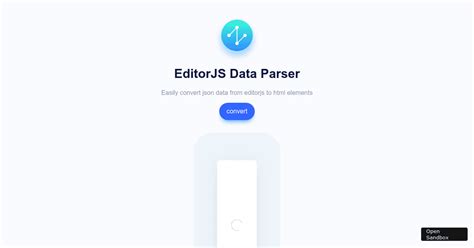 Editor Js Data Parser Demo Forked Codesandbox