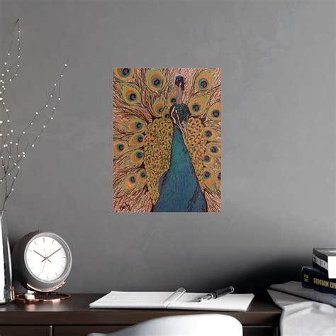 Peacock Vertical And Horizontal Matte Posters Etsy