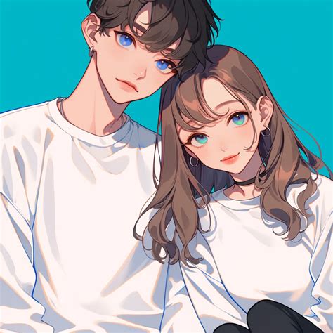 仲良しの雰囲気漂うカップルアイコン｜イラスト・フリー素材なら「シンテリ」
