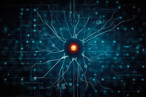 Premium Ai Image Neural Connection A Closeup Of A Single Neuron