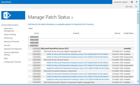SharePoint Patch Service Pack CU Hotfix Installation Guide Step By Step SharePoint Diary