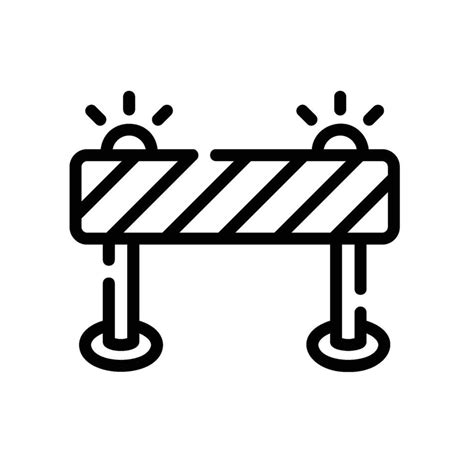 Road Block Line Icon White Background 54194448 Vector Art At Vecteezy