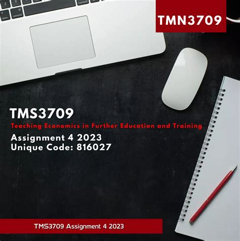 Tms3709 Assignment 4 2023 Solutions Unique Code 816027 Studypass