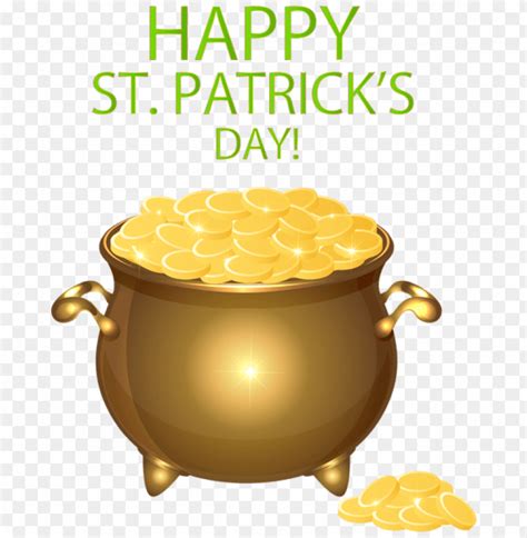 Free Download Hd Png Happy Saint Patricks Day Pot Of Gold Png Images