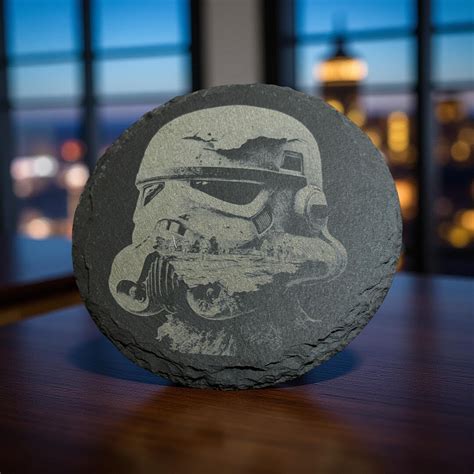 Star Wars Fan Art Of A Storm Tropper Helmet With A Micro Scene On A