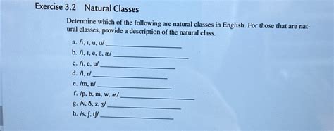 Exercise 32 ﻿natural Classesdetermine Which Of The