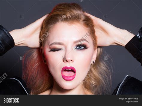 Bright Red Lips Makeup Image And Photo Free Trial Bigstock