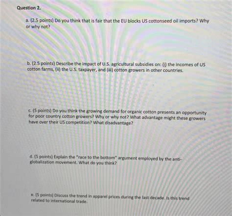 Solved A 25 Points Do You Think That Is Fair That The Eu