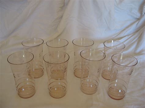 Pink Depression Era Drinking Glasses