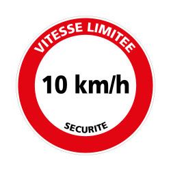 Panneau De Signalisation VITESSE LIMITEE 10 KM H H0228