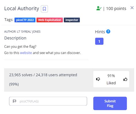 Picoctf Local Authority 顧家維 Medium