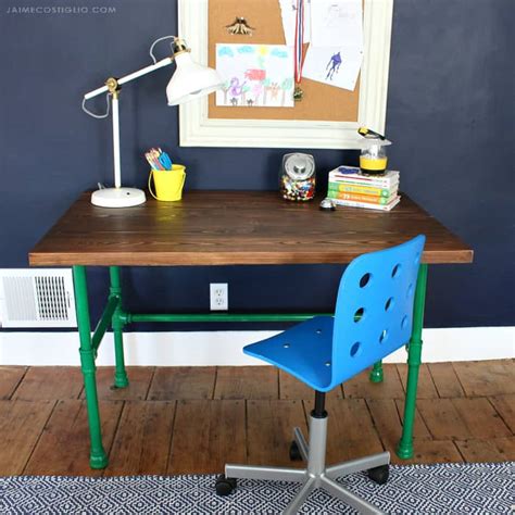 Diy Stained Wood Desk Tutorial Jaime Costiglio