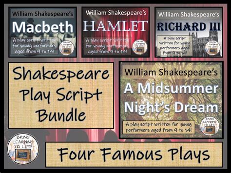 Ks2 Ks3 Drama William Shakespeares Play Scripts Bundle Teaching
