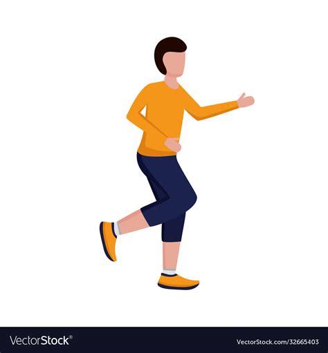 Young Man Running Avatar Character Royalty Free Vector Image