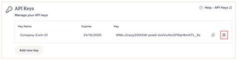 API Keys Exclaimer Knowledge Base