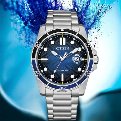 Citizen 星辰 Eco Drive光動能 大三針手錶 男錶 藍色 Aw1810 85l Pchome 24h購物